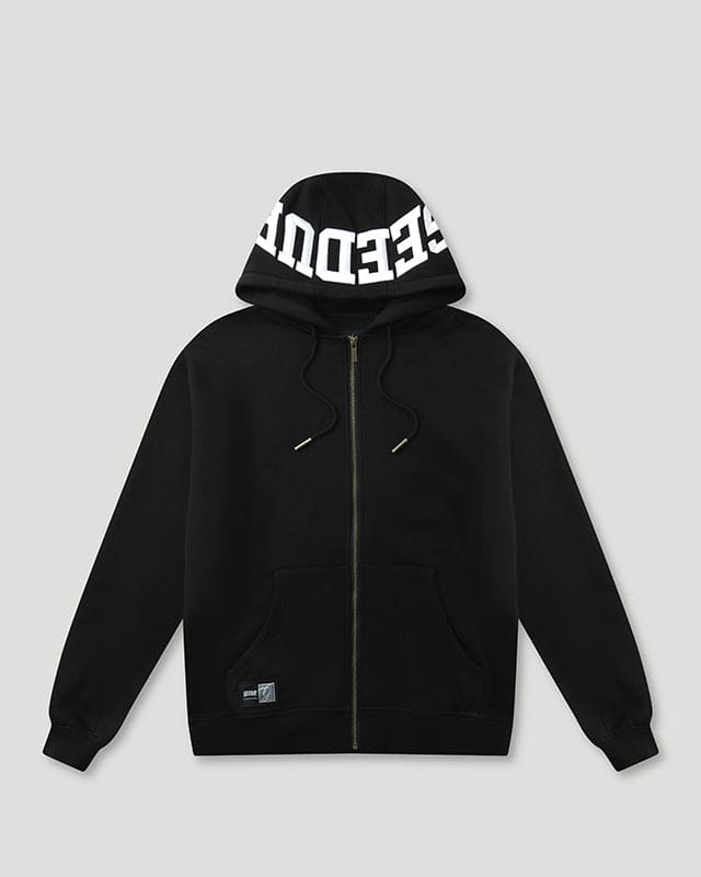 Team Logo Hooded Jacket Black – Geedup